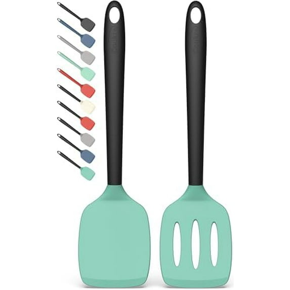 2 Pack Silicone Spatula Set, High Heat Resistant, BPA Free Kitchen ...