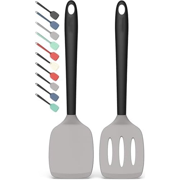 2 Pack Silicone Spatula Set, High Heat Resistant, BPA Free Kitchen ...