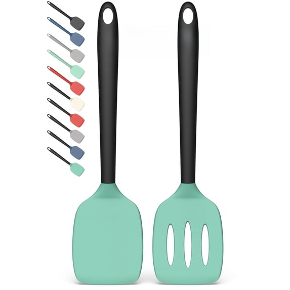 2 Pack Silicone Spatula Set, High Heat Resistant, BPA Free Kitchen ...