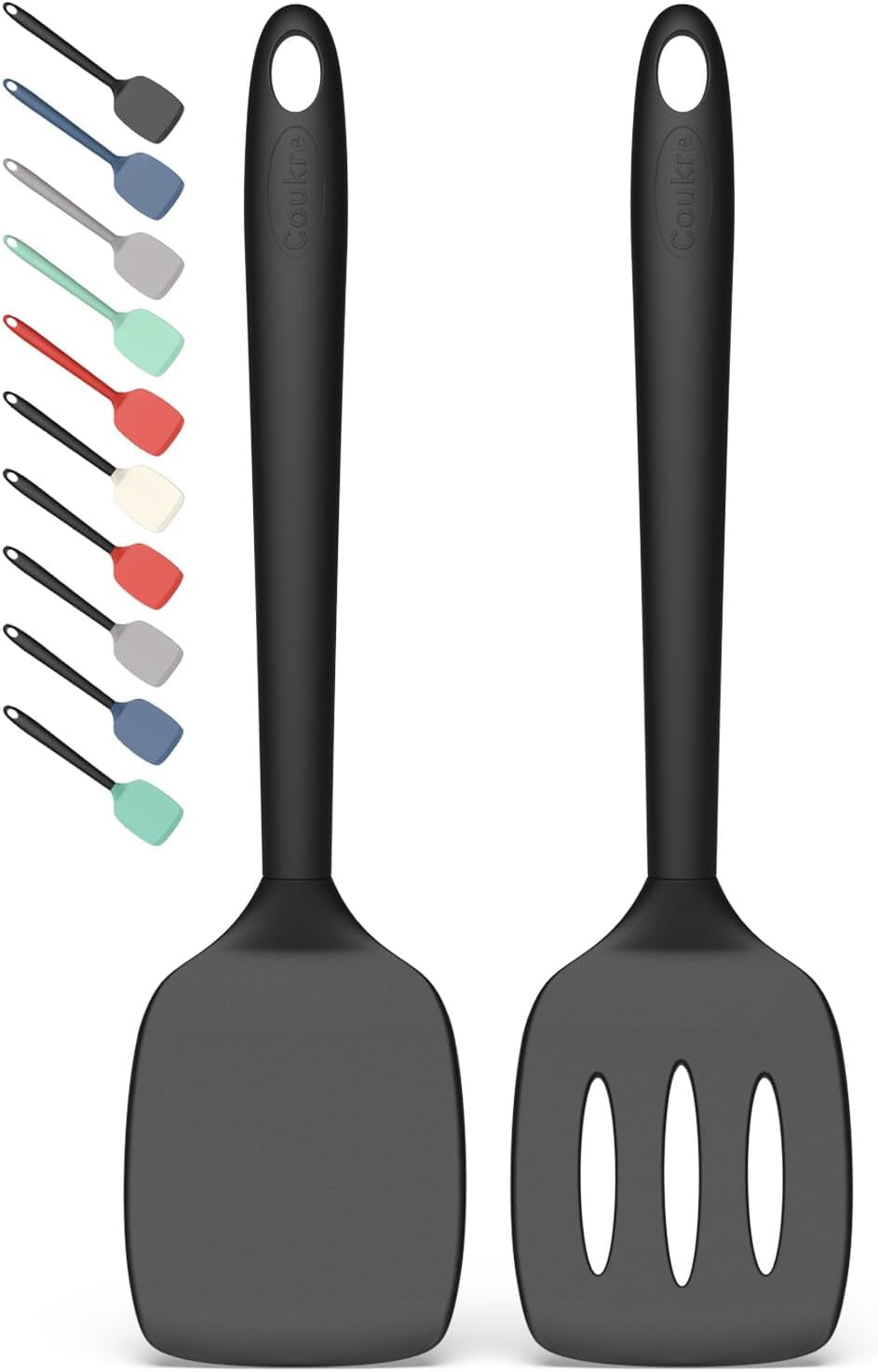 2 Pack Silicone Spatula Set, High Heat Resistant, BPA Free Kitchen ...
