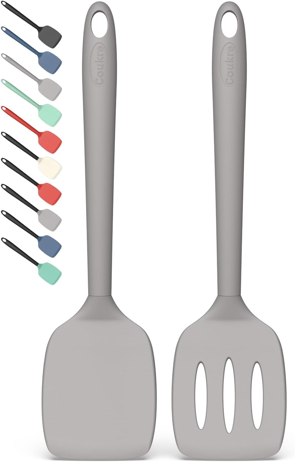 2 Pack Silicone Spatula Set, High Heat Resistant, BPA Free Kitchen ...