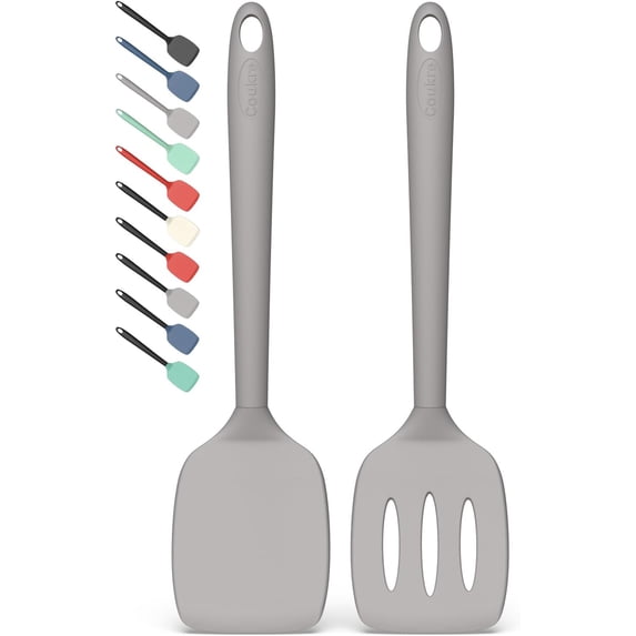 2 Pack Silicone Spatula Set, High Heat Resistant, BPA Free Kitchen ...