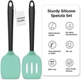 2 Pack Silicone Spatula Set High Heat Resistant BPA Free Kitchen ...