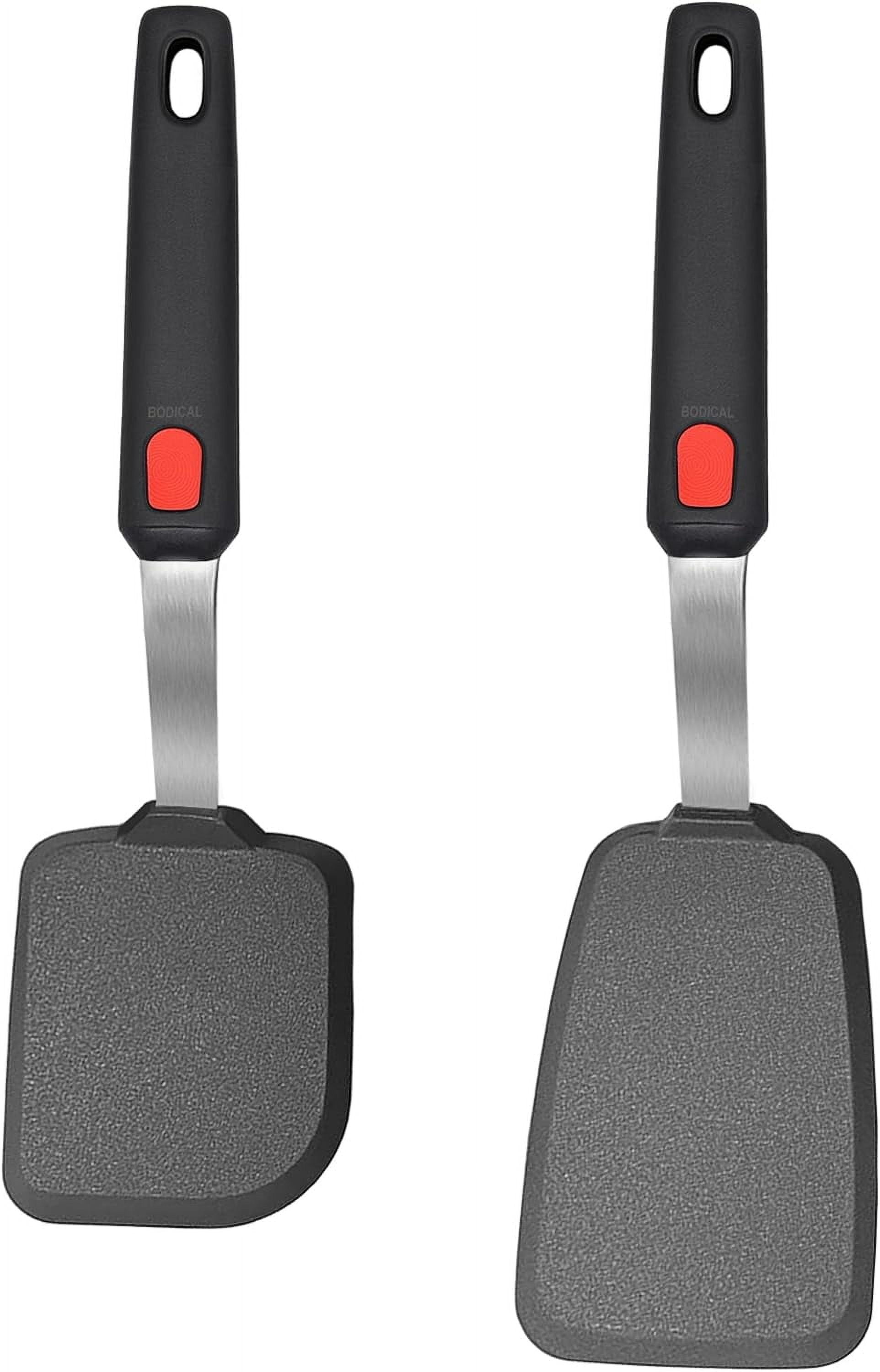 2 Pack Silicone Spatula Turner, 600°F Heat Resistant Kitchen Spatula ...