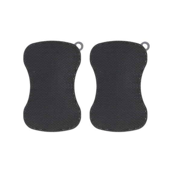2-Pack Silicone Sponge Scrubbers, 2 in 1 Non-Scratch Double-Sided ...