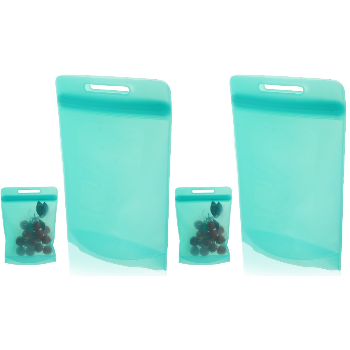 2 Pack Silicone Storage Bag Storage Bags Convenient Fridge Bag Food ...