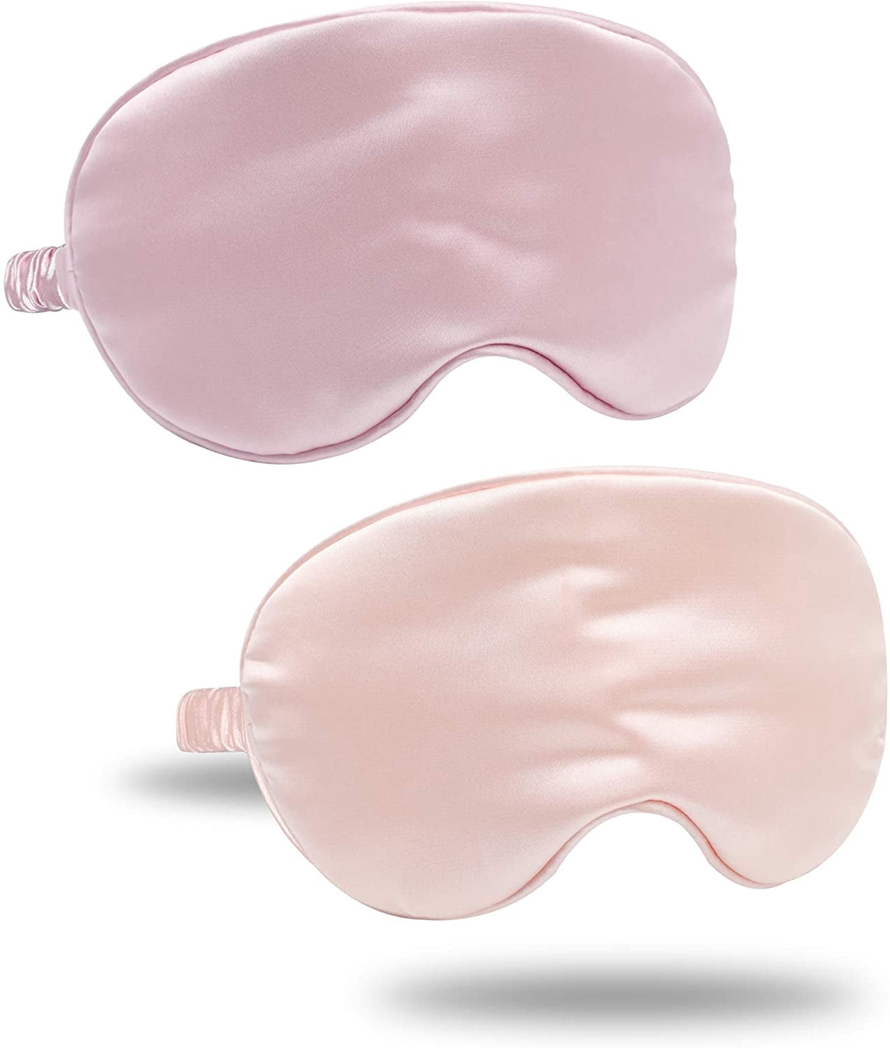 2 Pack Silk Eye Masks for Sleeping Blackout, Natural Mulberry Silk ...