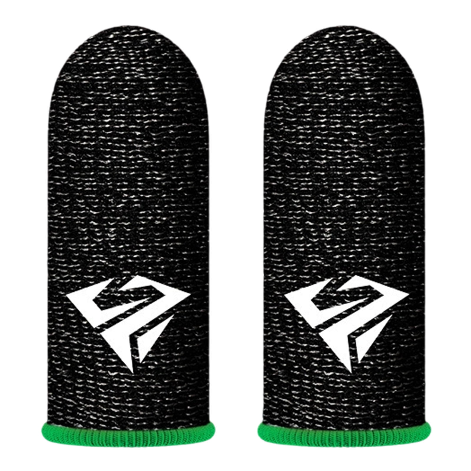 2 Pack Silver Fiber Anti-Sweat Gaming Finger Sleeves Red Breathable ...
