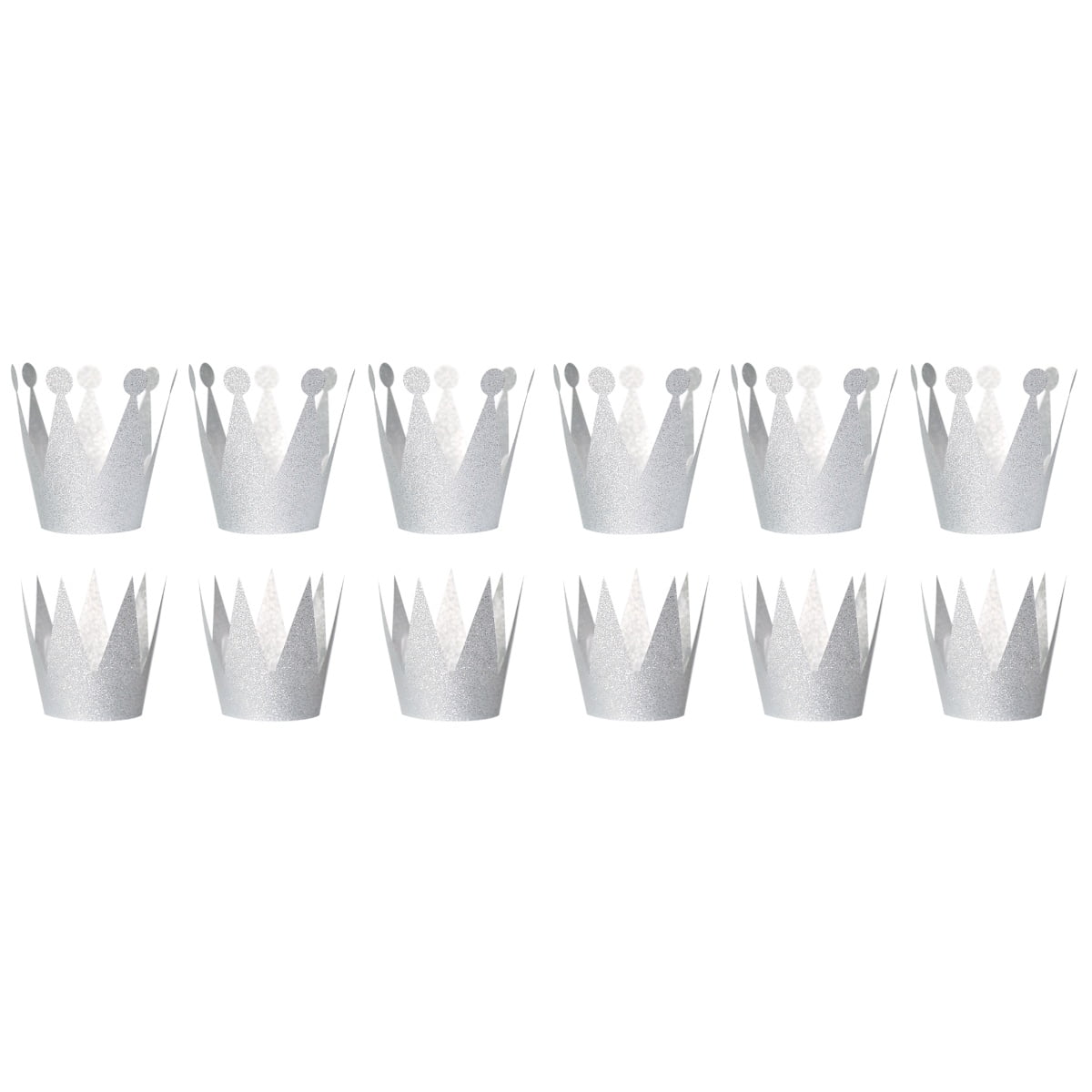2 Pack Silver Party Hats Little Crown for Kids and Adults Prince Crowns ...