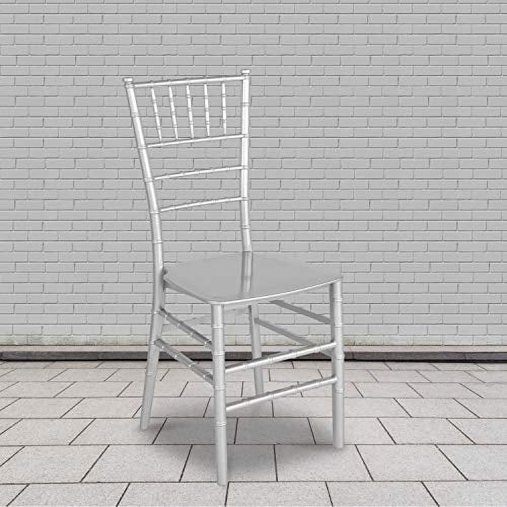 2 Pack Silver Stackable Resin Chiavari Chair - Banquet and Event ...