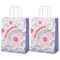 2 Pack Simple Kraft Paper Gift Bags, Portable Handheld Present Totes ...