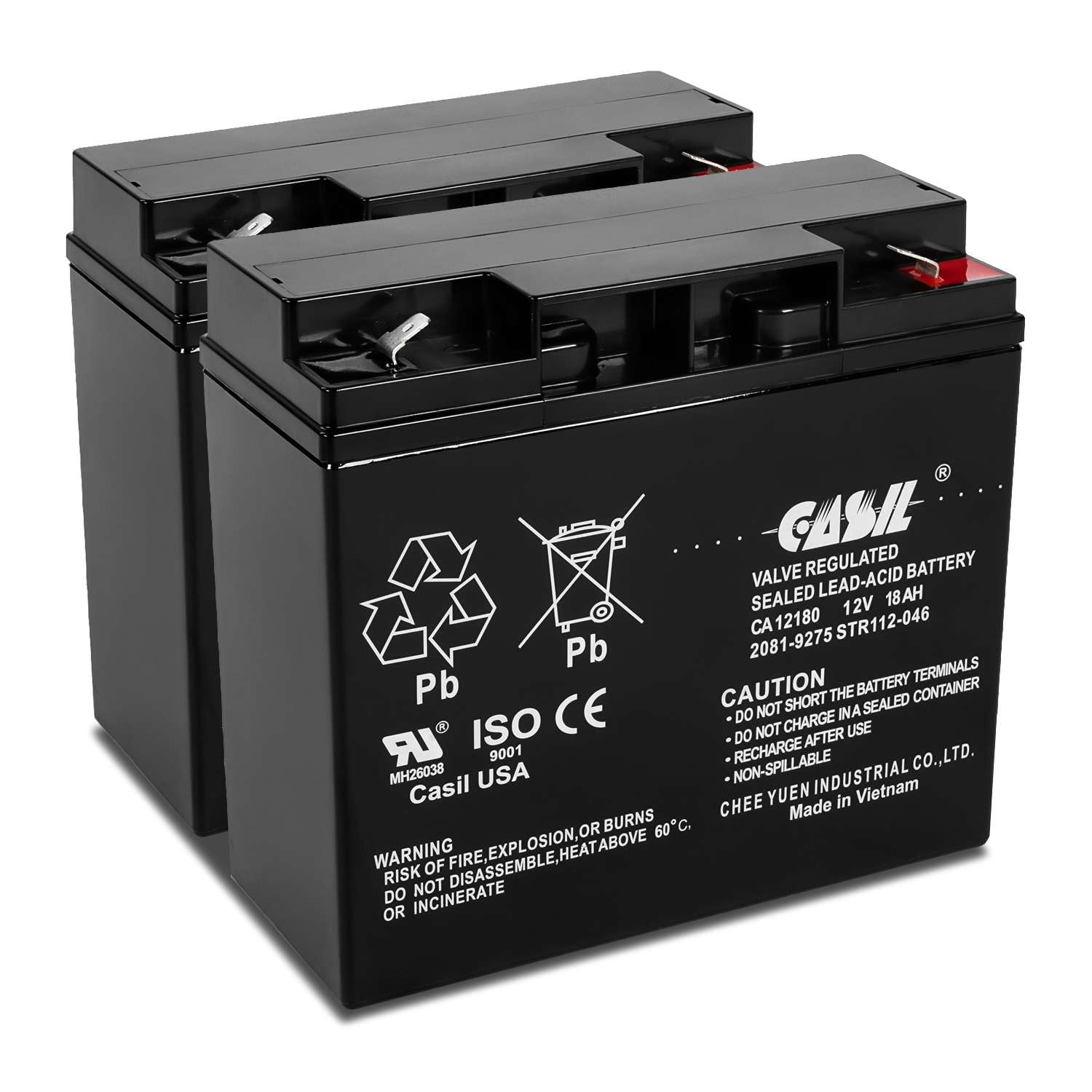 2 Pack Simplex 2081-9275 Fire Alarm Control Panel Battery 12V 18Ah F2 ...