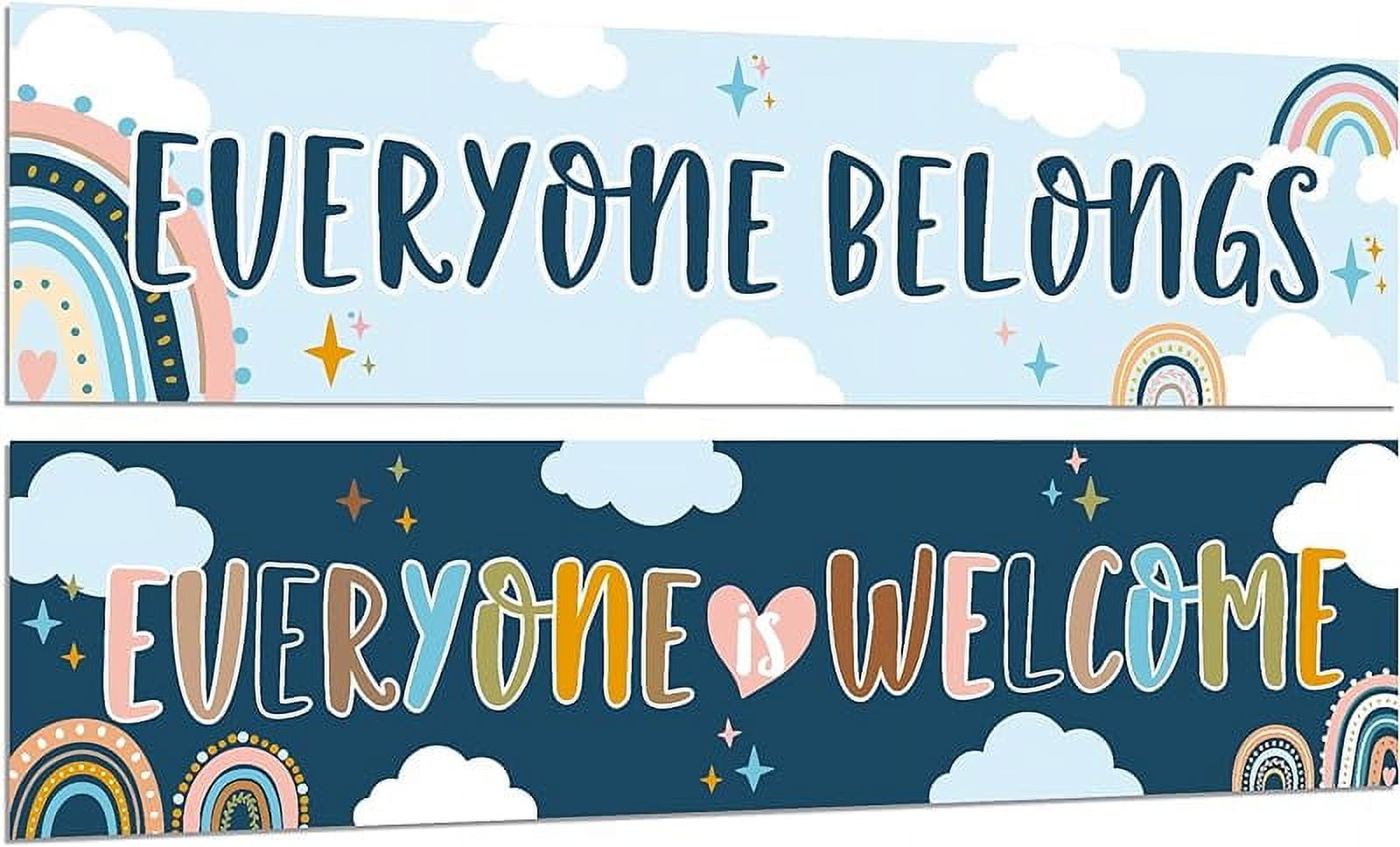 2 Pack Simply Boho Classroom Decorations Welcome Banner Bulletin Board ...