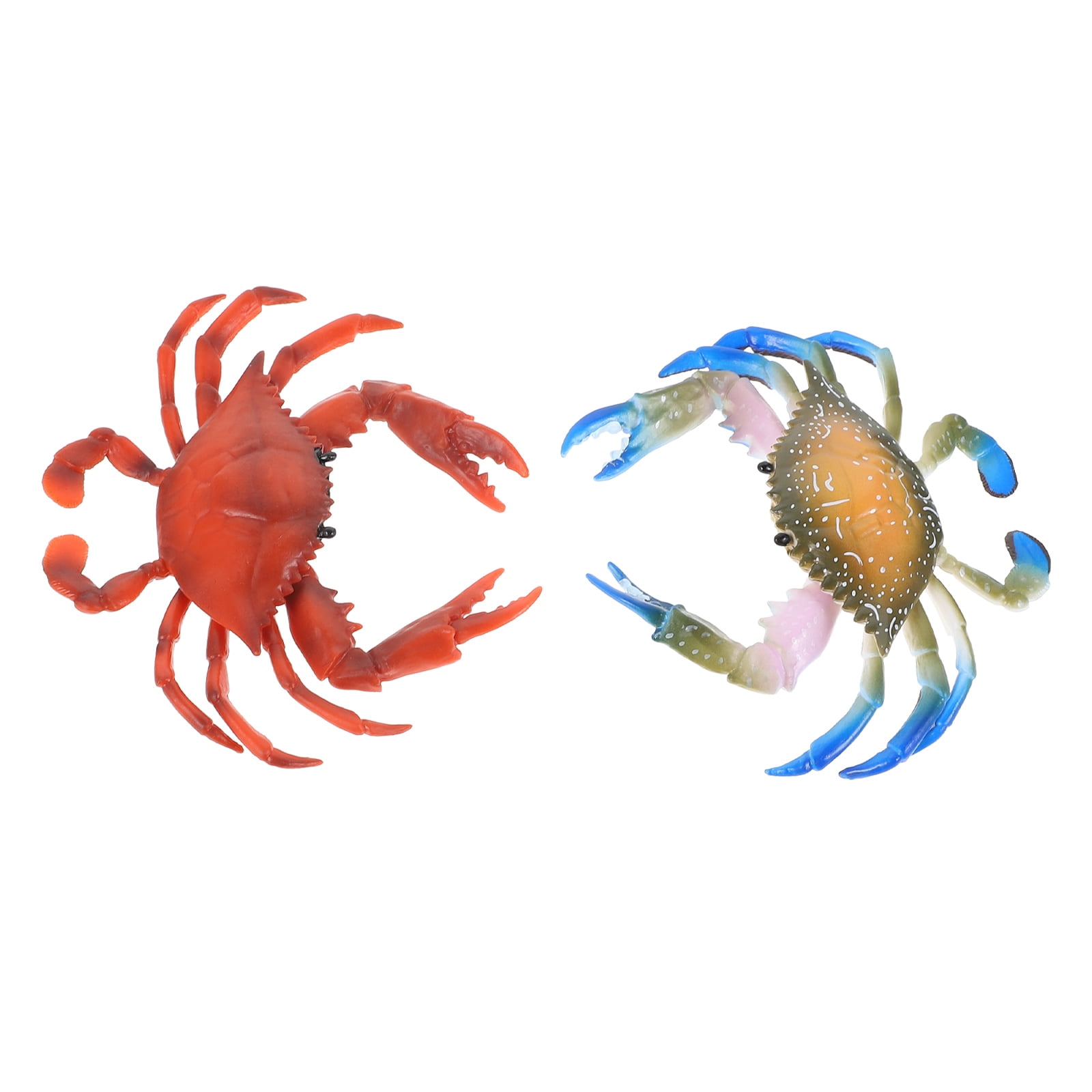2 Pack Simulated Portunus Red Crab Model PVC Craft Decor Child ...