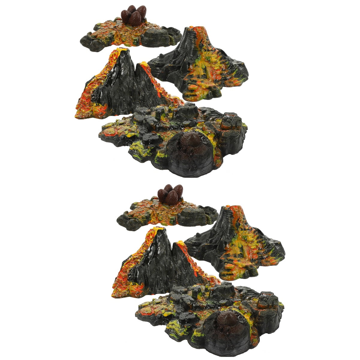 2 Pack Simulated Volcano Model Fake Figurine Miniature Desktop Decor ...