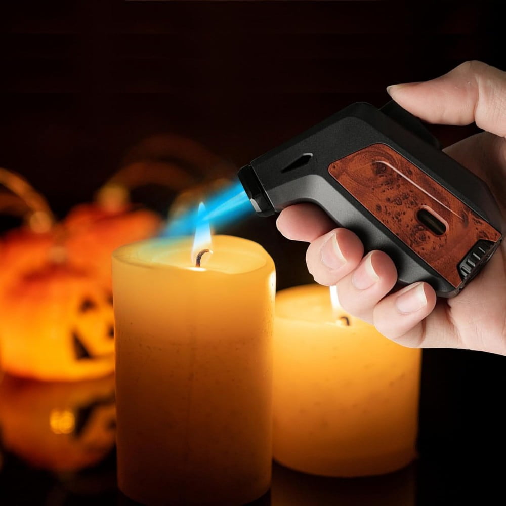 2 Pack Single Jet Flame Butane Lighter - Refillable Torch Lighter With ...