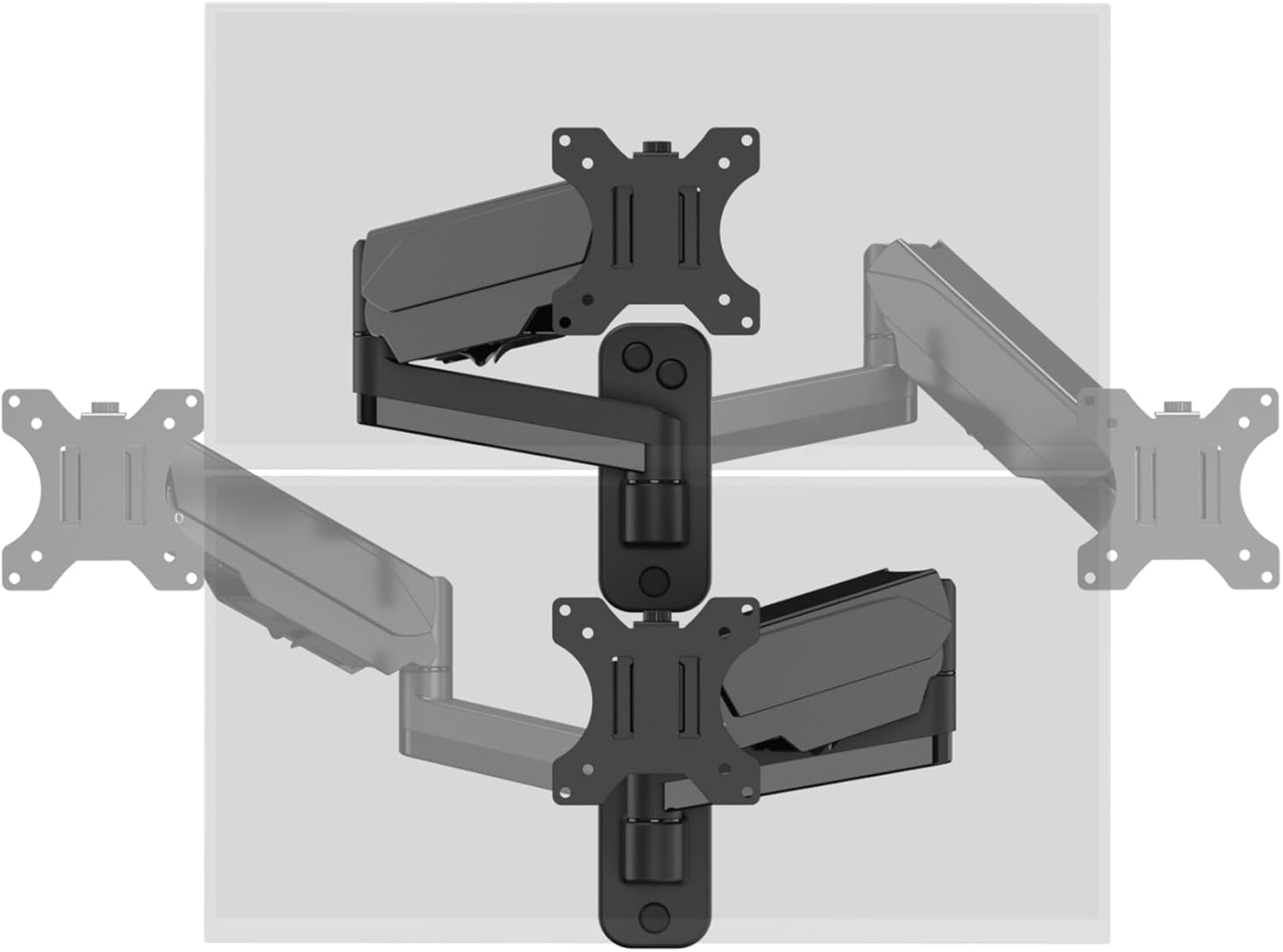 2 Pack Single Monitor Wall Mount for Flush/Vertical Wall Setup ...
