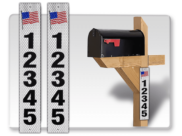 2 Pack Single Sided Address Numbers for House Signs, Customized ...