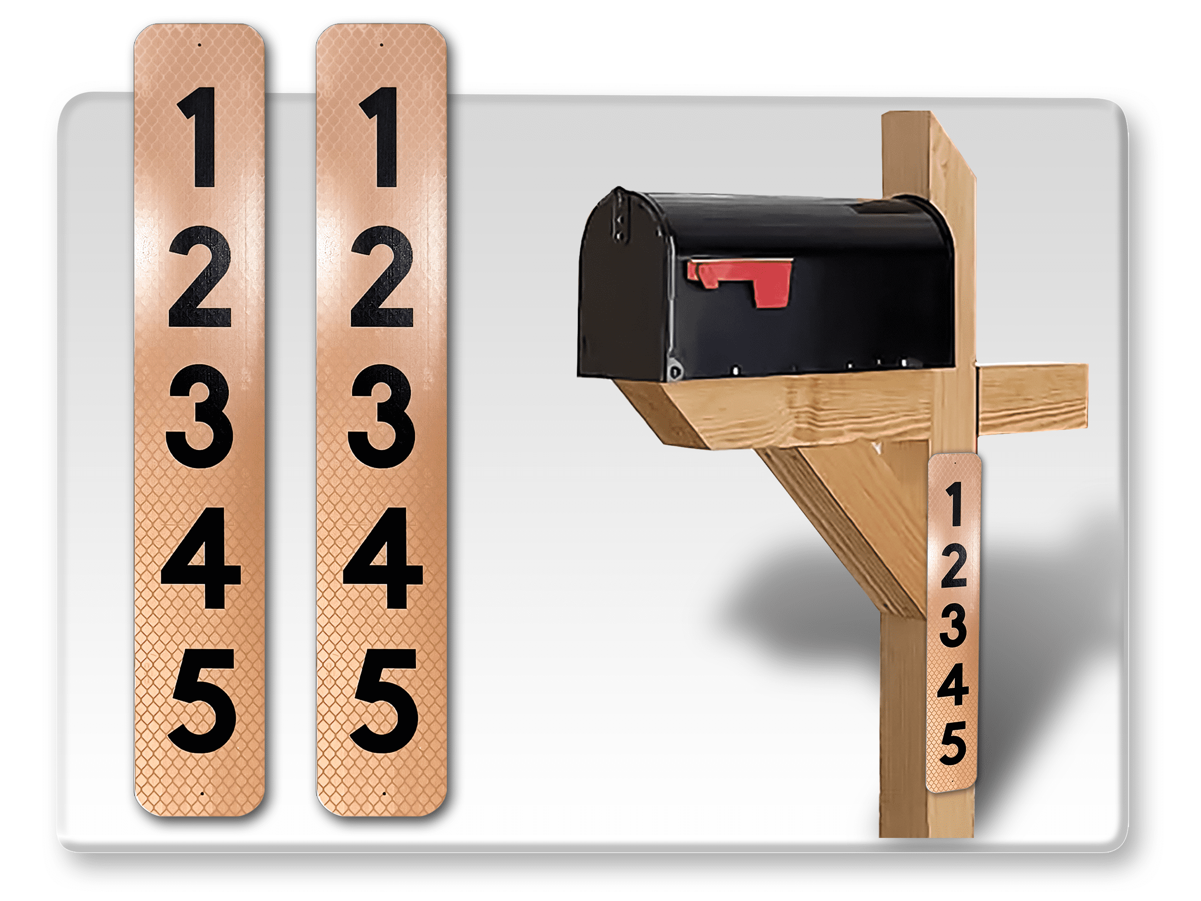 2 Pack Single Sided Address Numbers for House Signs, Customized ...