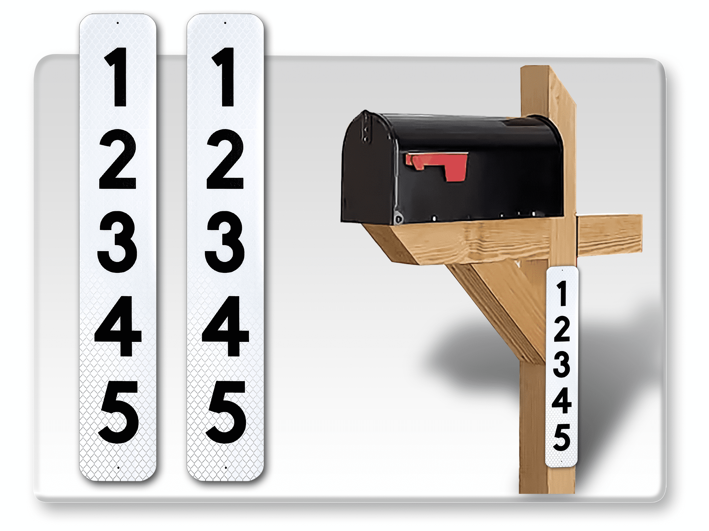 2 Pack Single Sided Address Numbers for House Signs, Customized ...