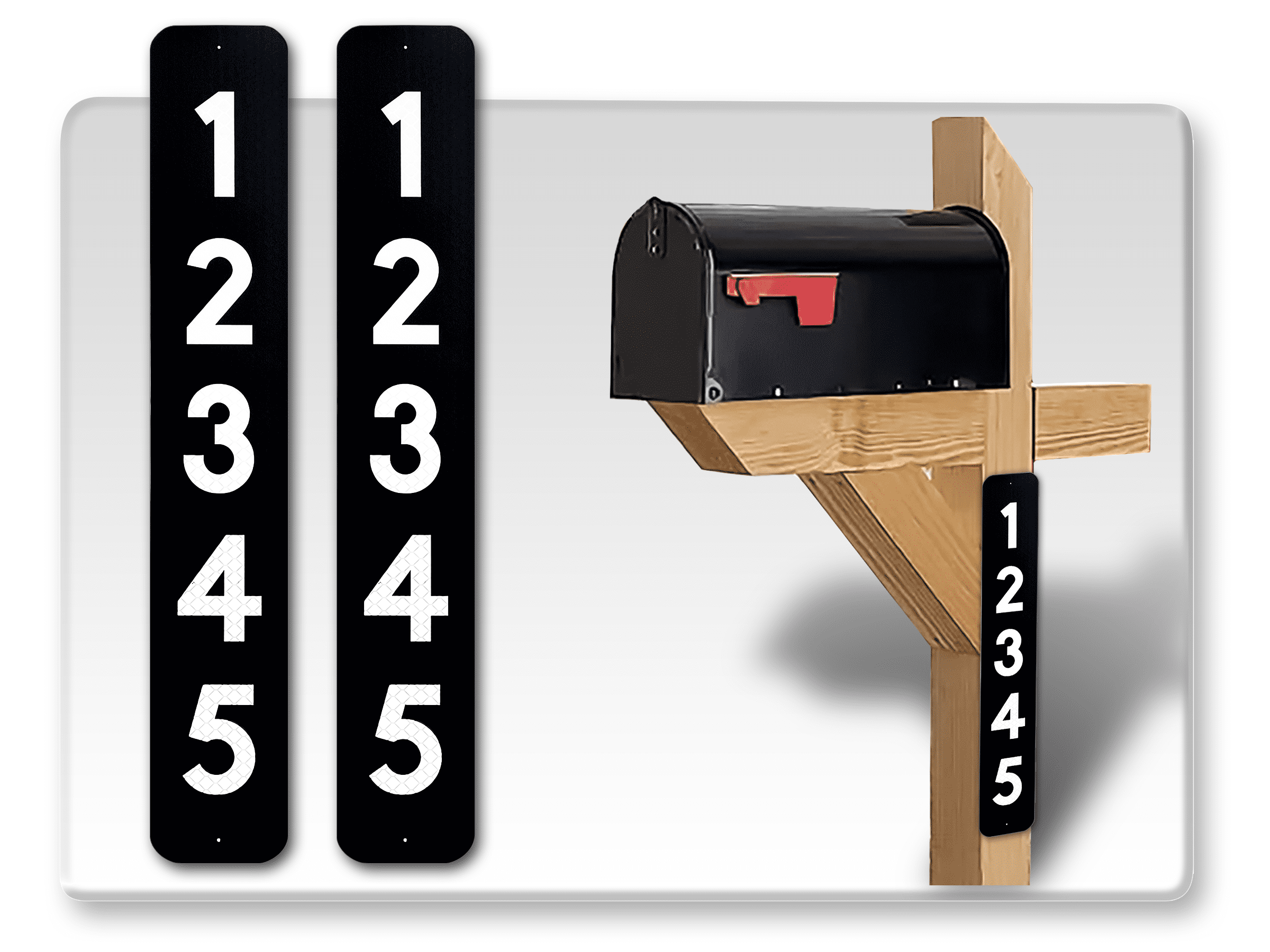 2 Pack Single Sided Address Numbers for House Signs, Customized ...