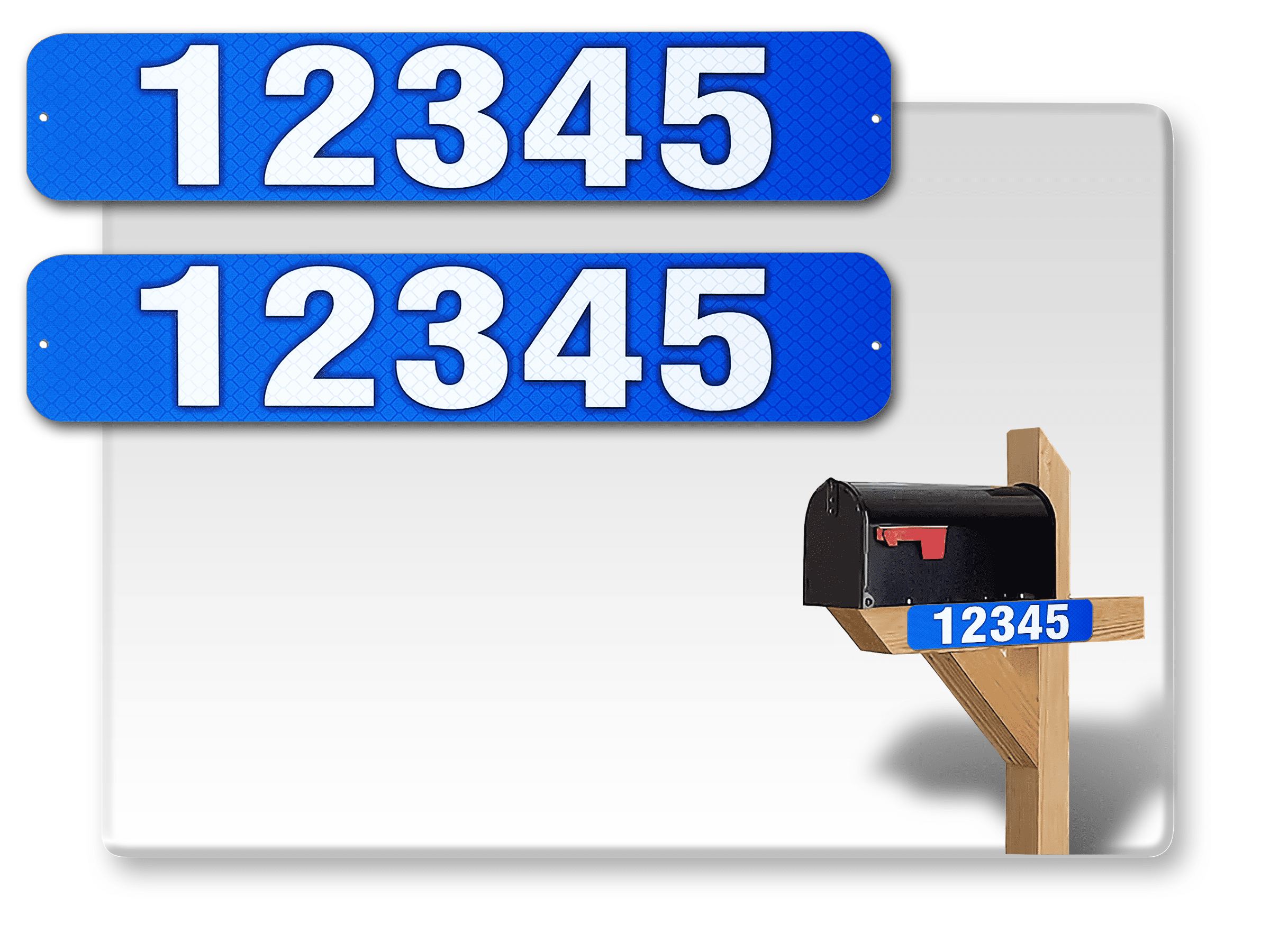 2 Pack Single Sided Customized Horizontal 911 Emergency Mailbox Address ...
