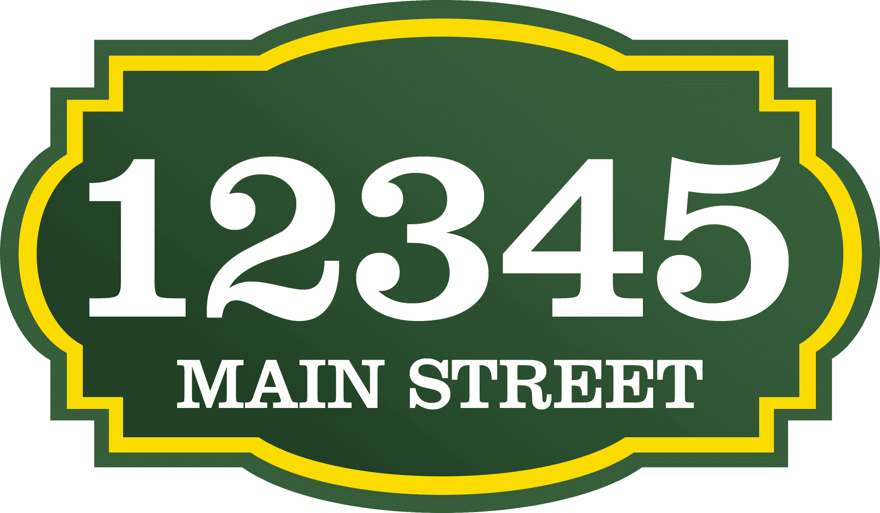 Curb-N-Sign® Horizontal House Address Decals, Victorian Fancy Super ...