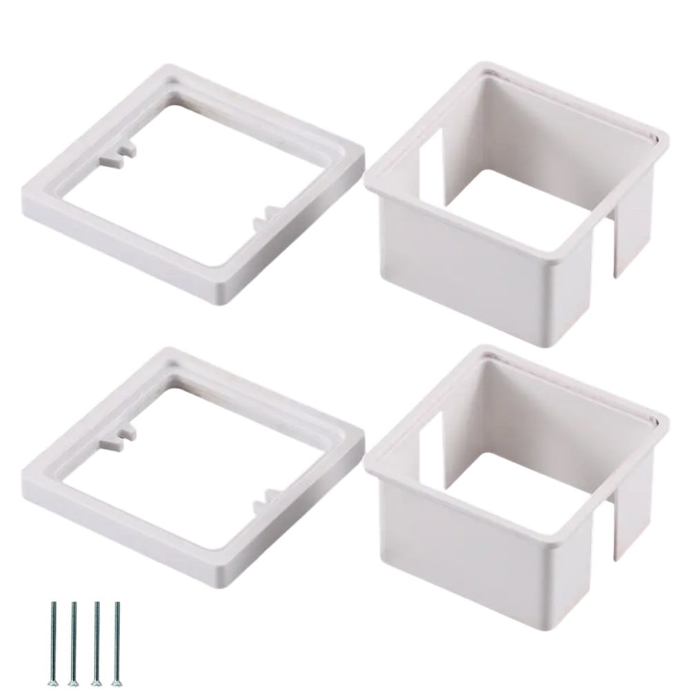 2-Pack Single Socket Spacer Square Electrical Outlet Extender with ...