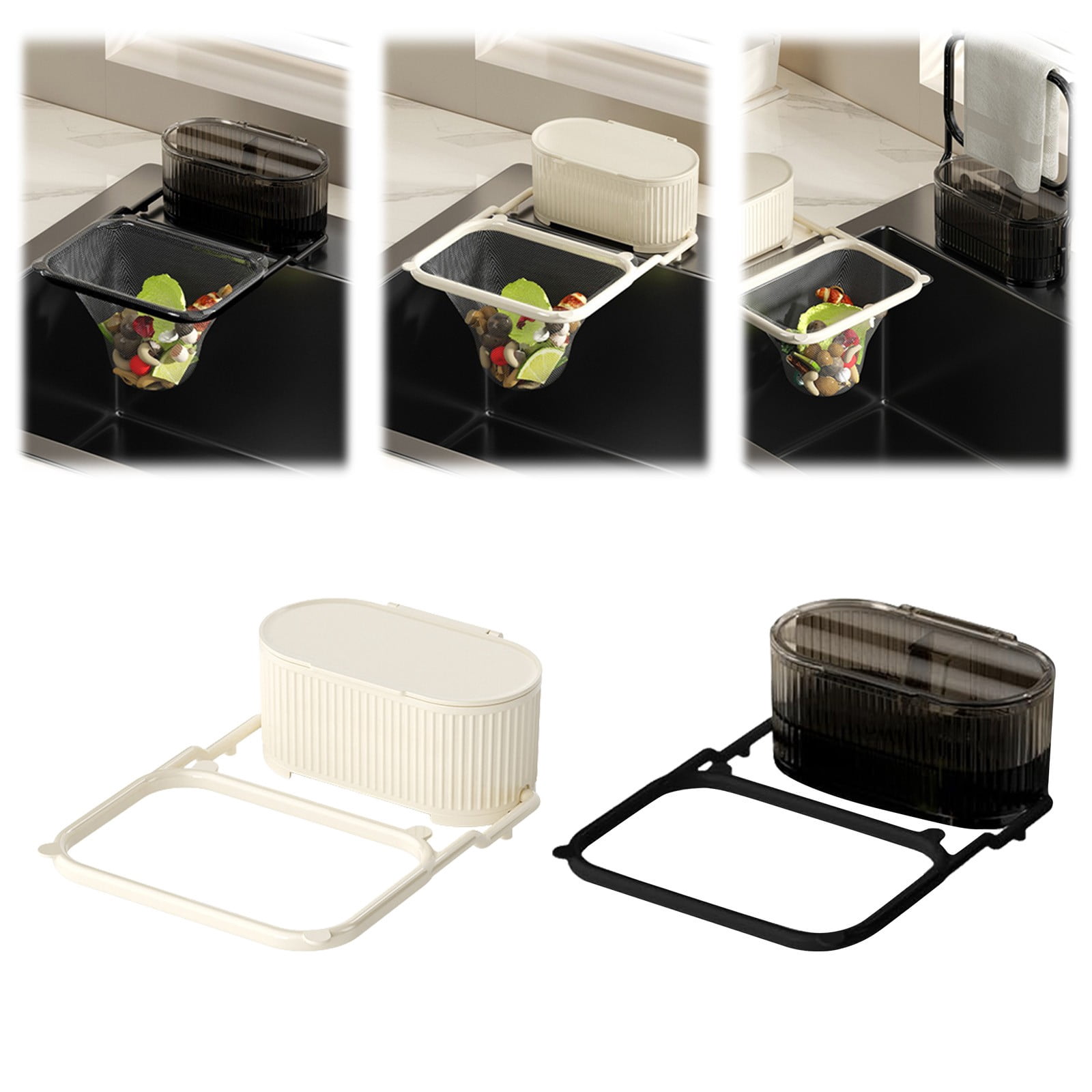 2 Pack Sink Drain Rack with Strainer, Upgraded Suction Cup Sink ...