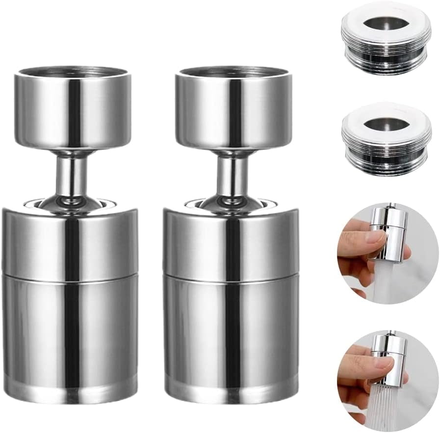 2 Pack Sink Faucet Aerator 360 Swivel Kitchen Faucet Sprayer Attachment ...