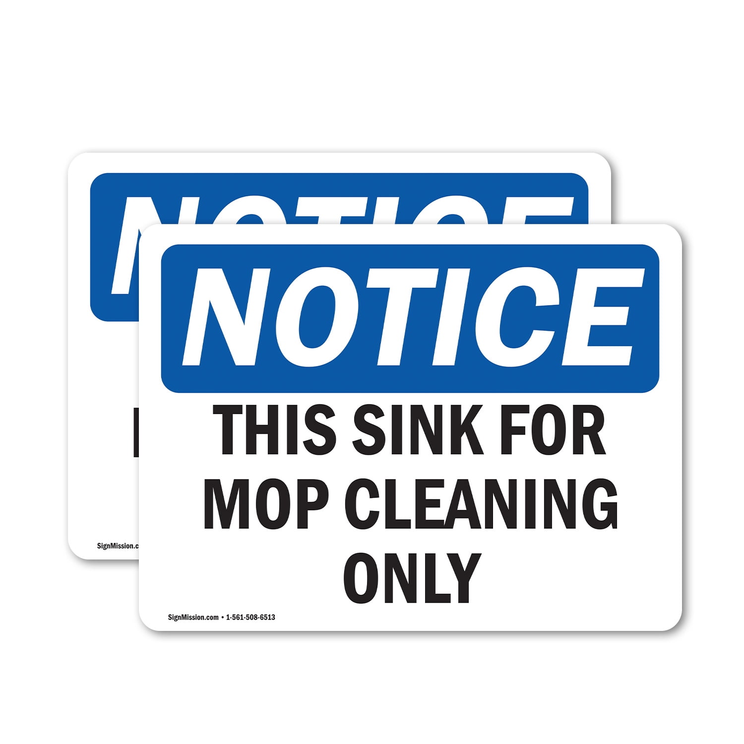 (2 Pack) This Sink For Mop Cleaning Only OSHA Notice Sign 5 Inch X 3.5 ...