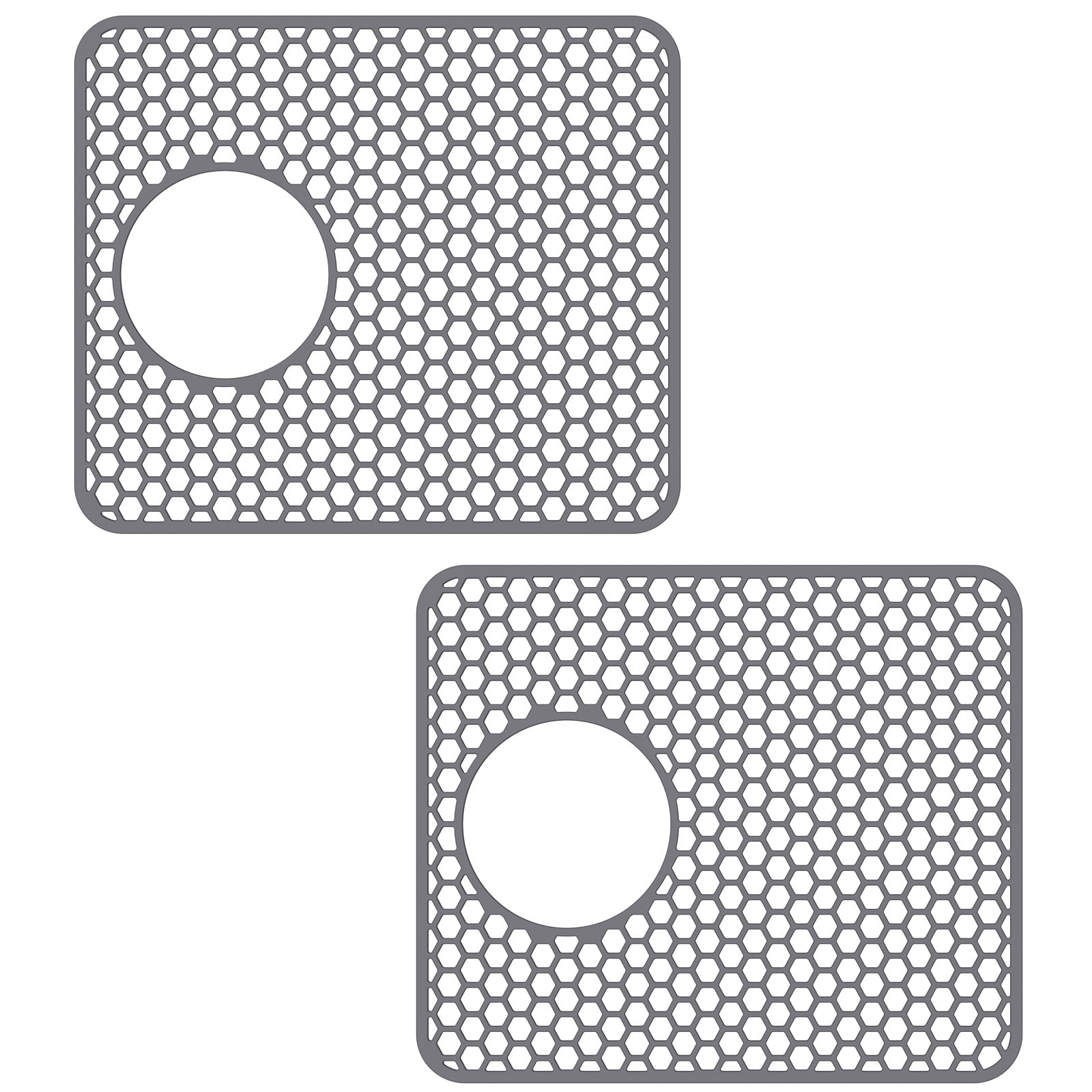 2 Pack Sink Protectors for Kitchen Sink, 13.58" x 13.58"" Dish Rack ...