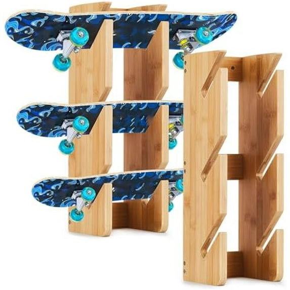 2 Pack Skateboard Rack Skateboard Wall Mount Display Holds 3 Boards ...