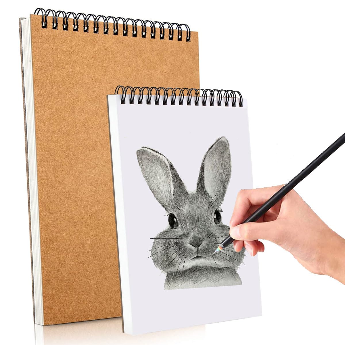 2 Pack Sketch Book, A4 A5 Spiral Bound Sketch Pad 120GSM Sketchbook, Acid Free Art Sketchbook ...