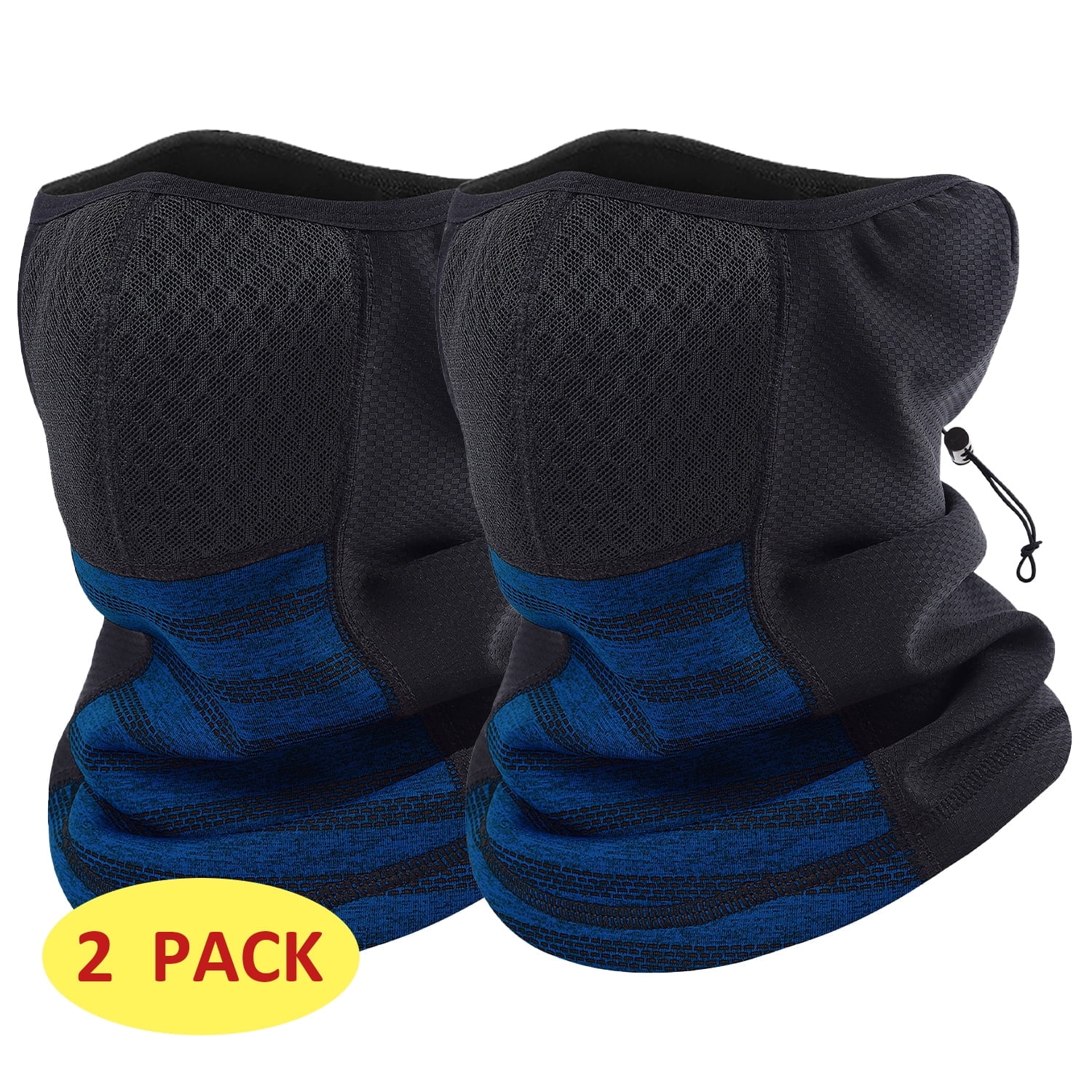 2 Pack Ski Mask Half Face Cover Neck Warmer Balaclava for Men and Women ...