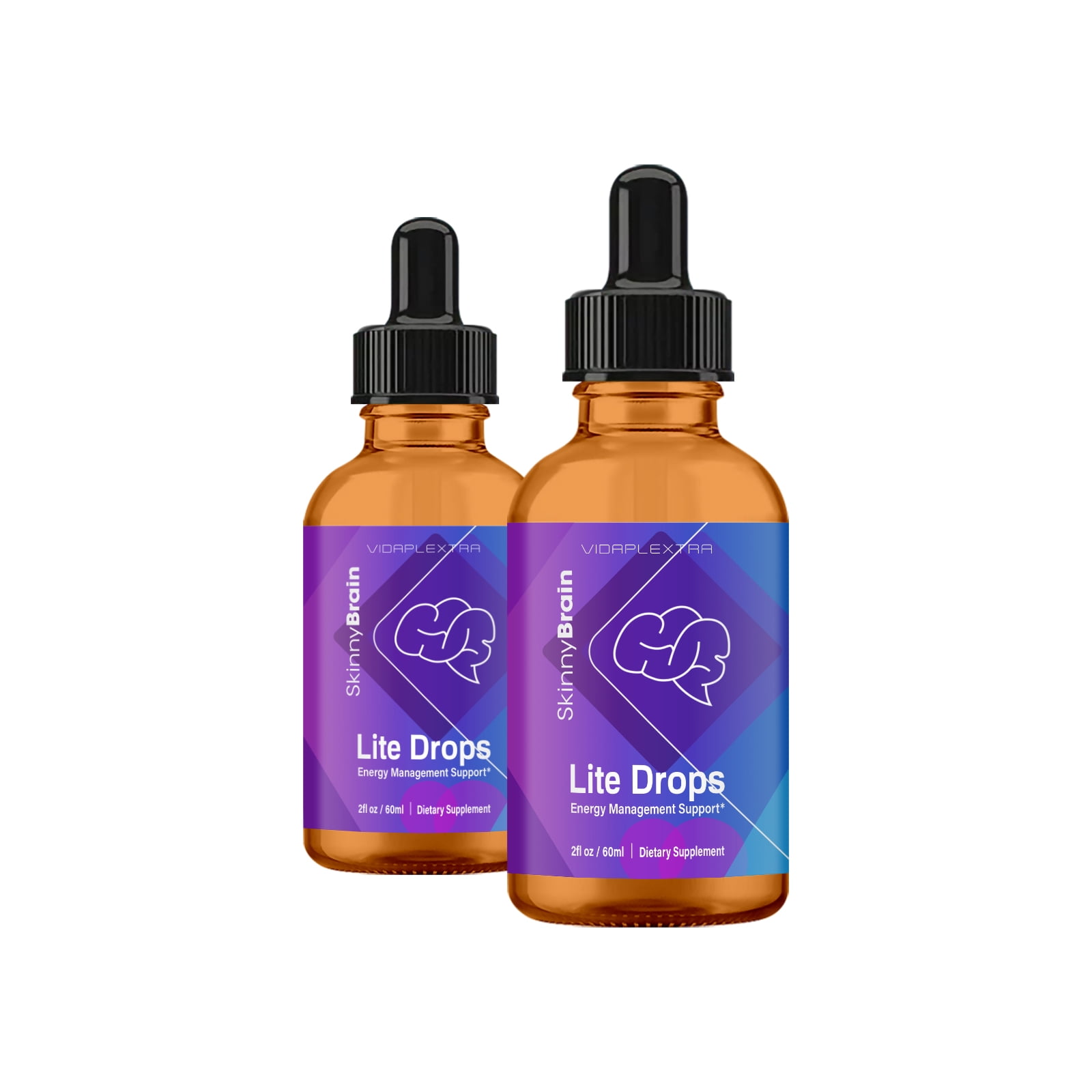 (2 Pack) Skinny Brain - SkinnyBrain Lite Drops Supplement - Walmart.com