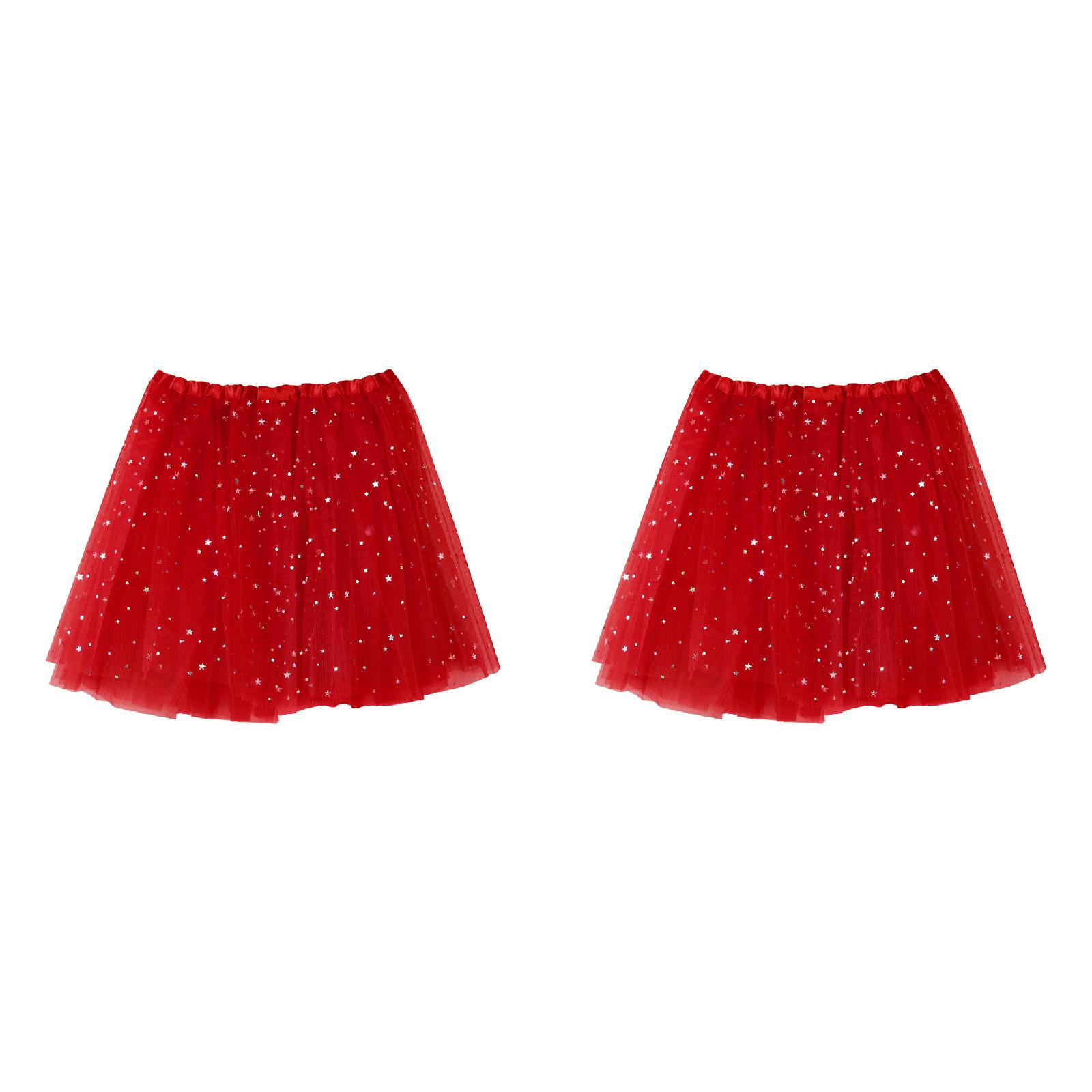 2 Pack Skirt Short Womens Skirt Hanger Dancing Skirt Pleated Skirt ...