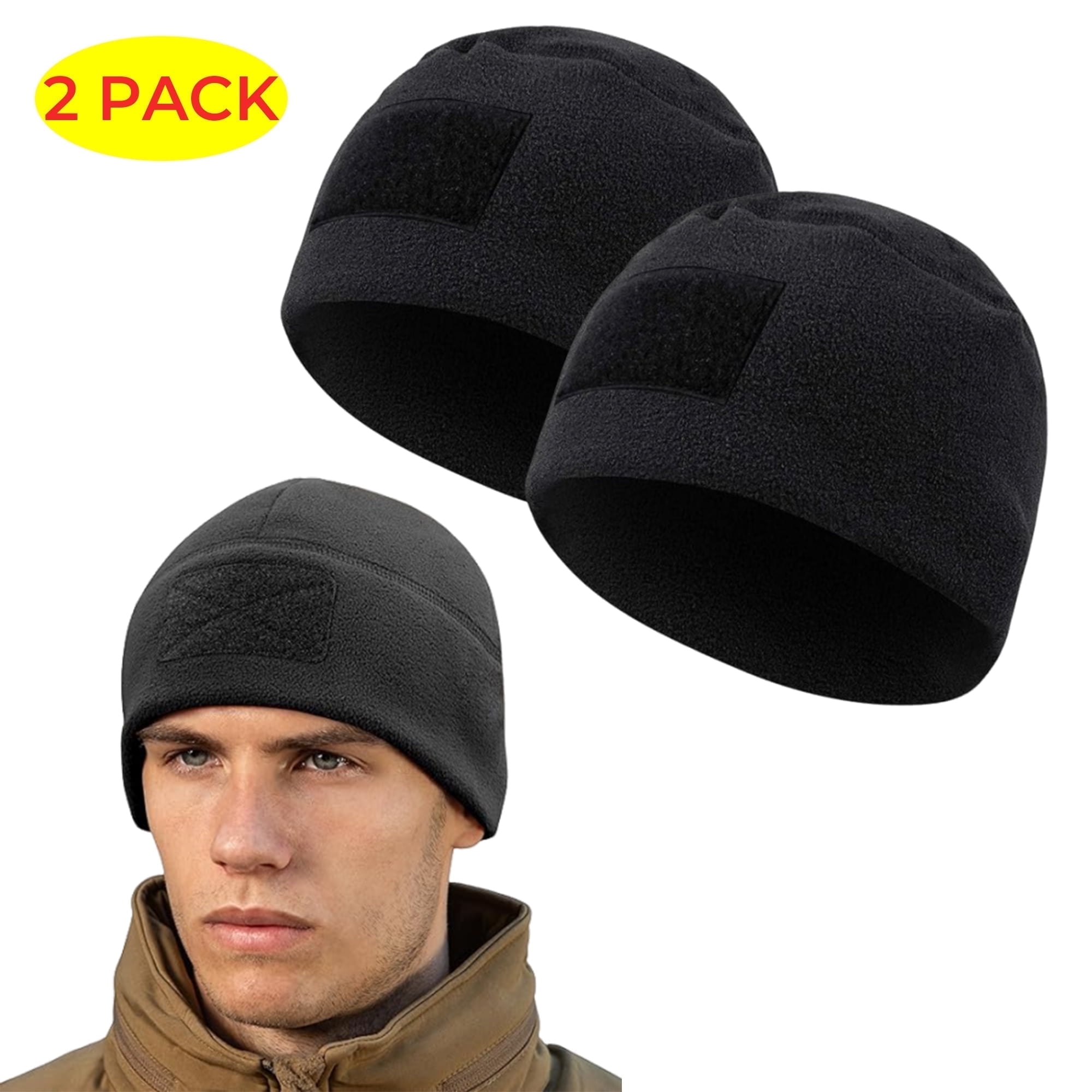 2 Pack Skull Caps for Men Watch Caps Beanies Hat Thermal Head Cover ...