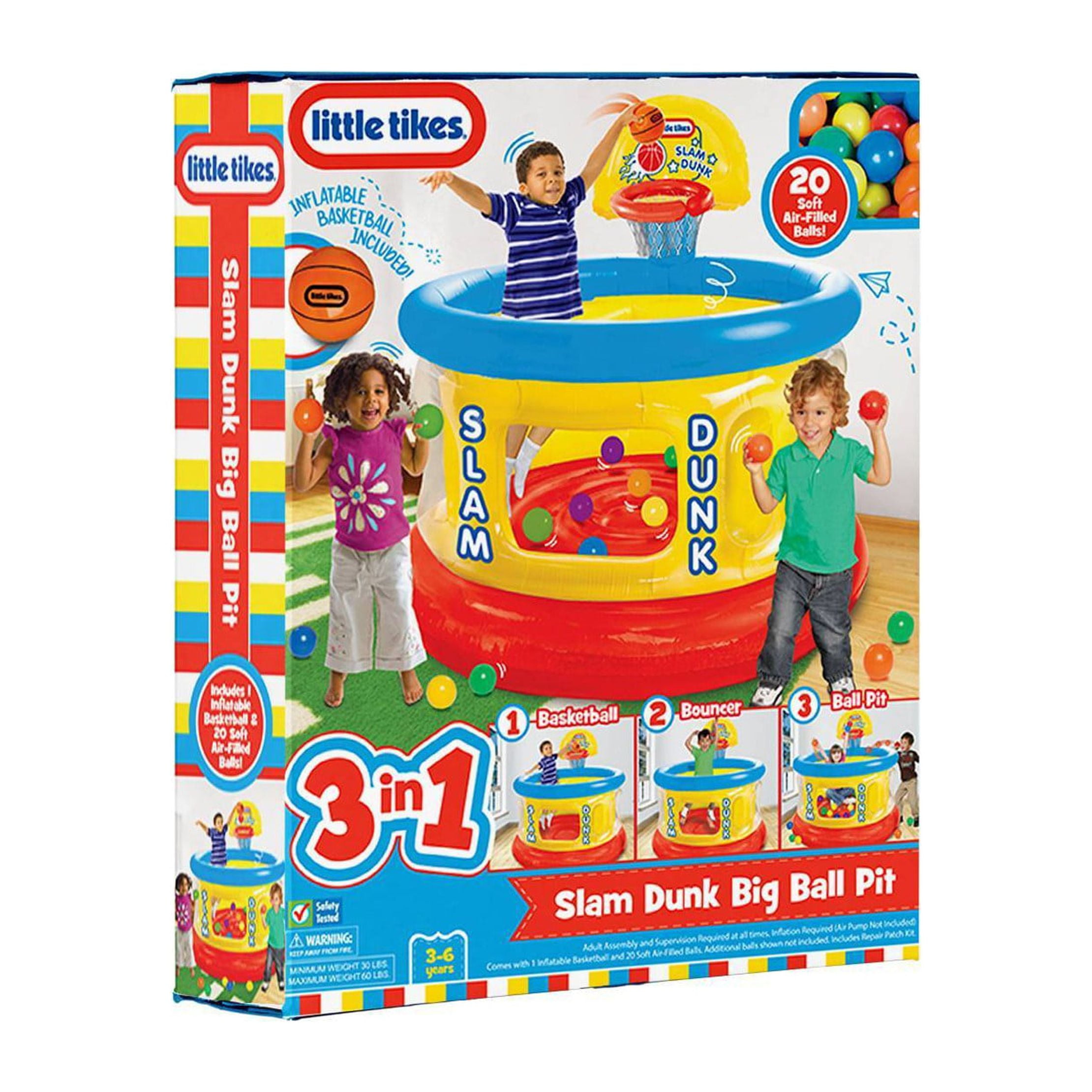 [2 Pack]- Slam Dunk Big Ball Pit with 20 Air-Filled Balls - Walmart.com