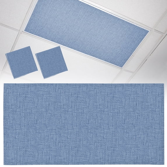2 Pack Slate Blue Solid Fluorescent Light Covers for Ceiling Lights ...