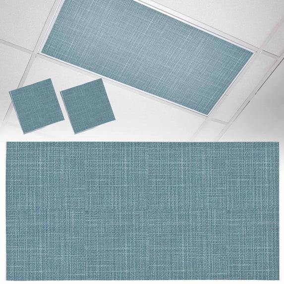 2 Pack Slate Blue Solid Fluorescent Light Covers for Ceiling Lights ...