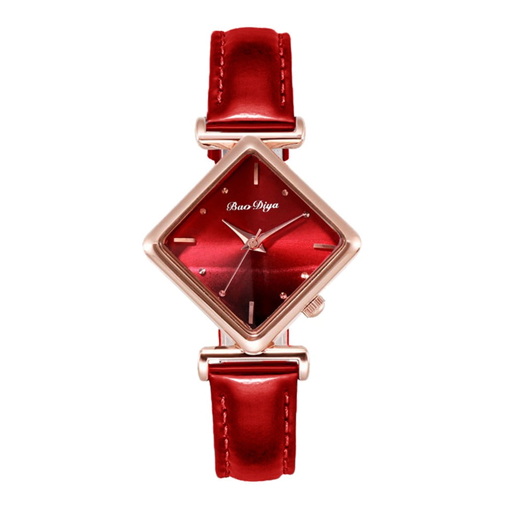 (2-Pack) Sleek Minimalist Geometric Gradient Womens Small Watch Ladies ...