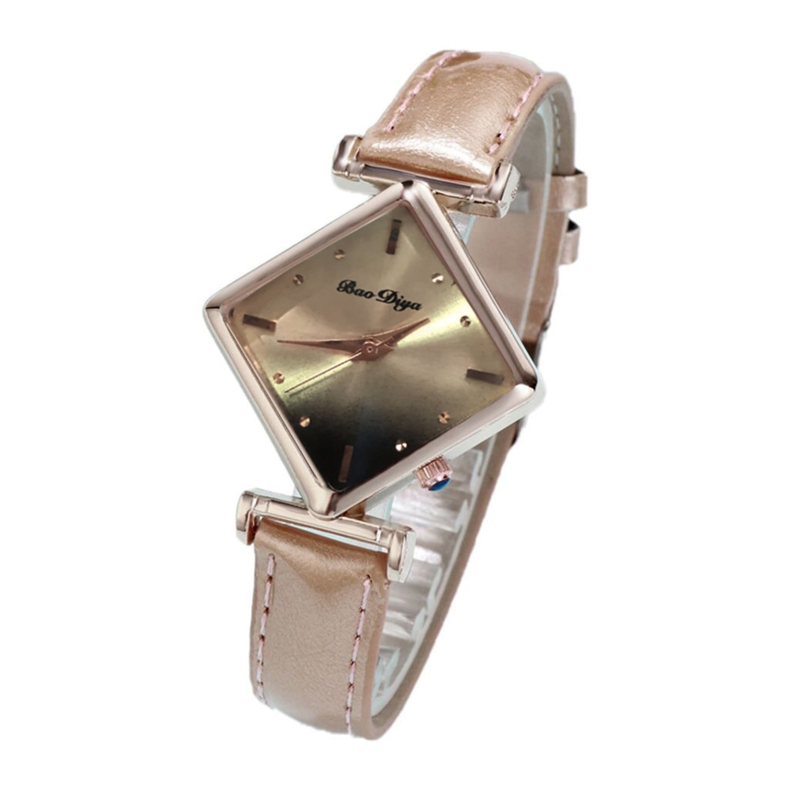 (2-Pack) Sleek Minimalist Geometric Gradient Womens Two Tone Watches ...