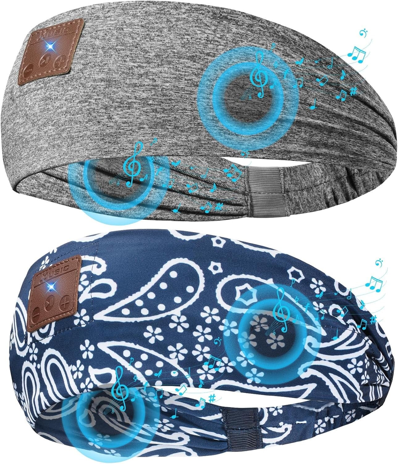 2-Pack Sleeping Headphones Bluetooth Headband, 2024 New Headband ...