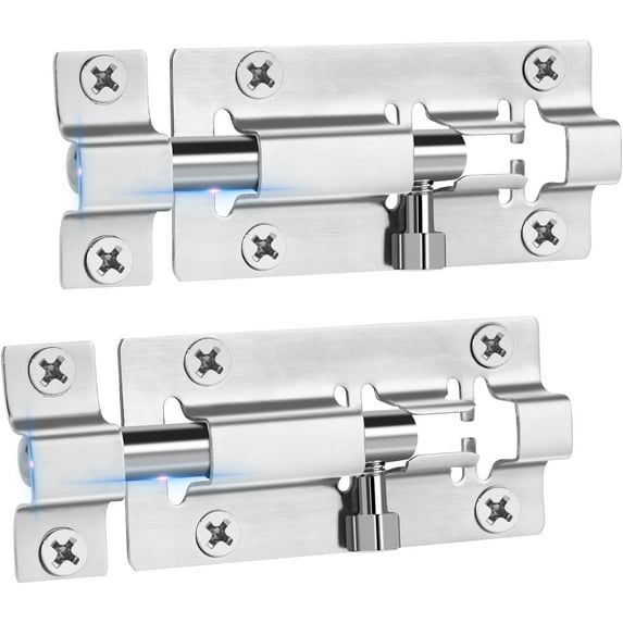 2 Pack Slide Lock, 3 Inch Barrel Bolt Latch, Premium Door Latch Lock ...