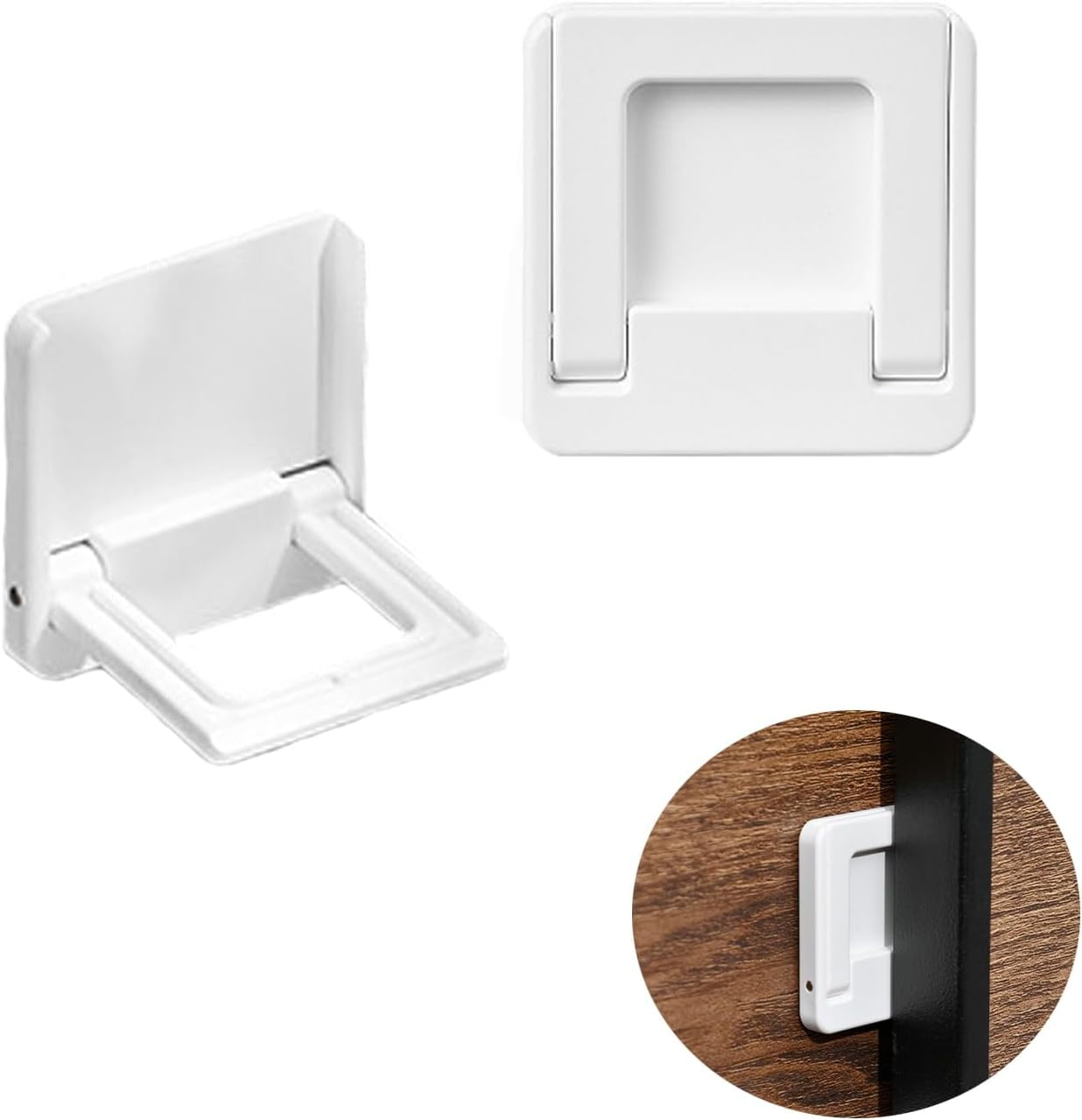 2 Pack Sliding Door Lock Handle Foldable Sticky Safety Non Punching ...