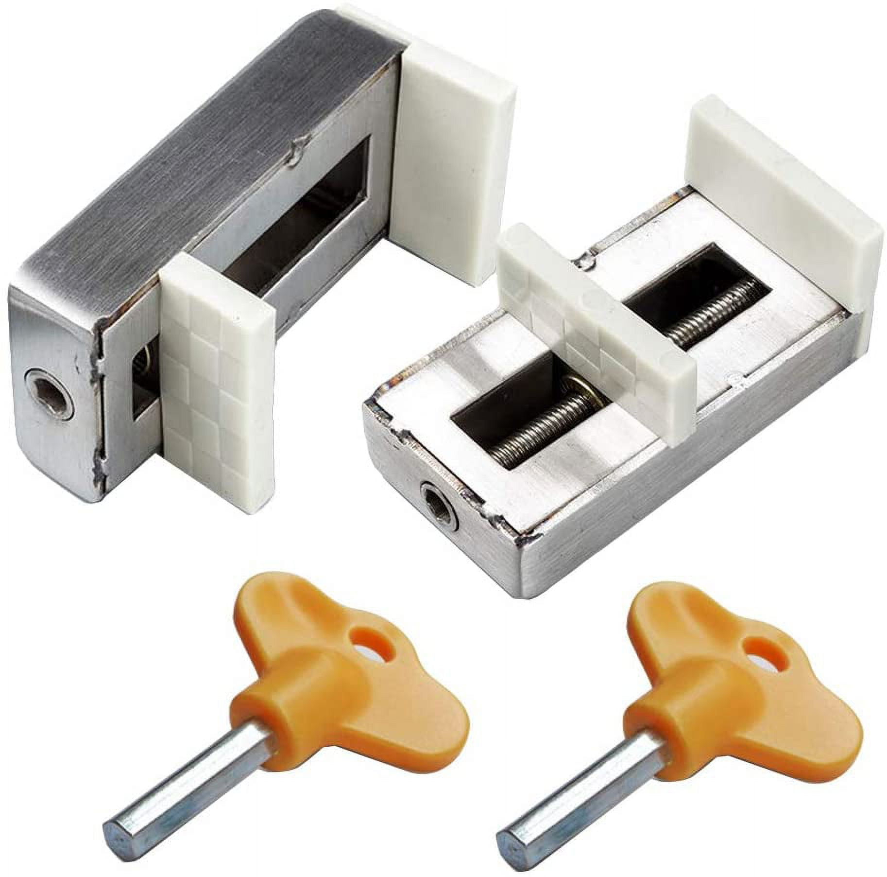 2 Pack Sliding Window Locks with Key Sash Stopper Anti-Theft Alloy ...
