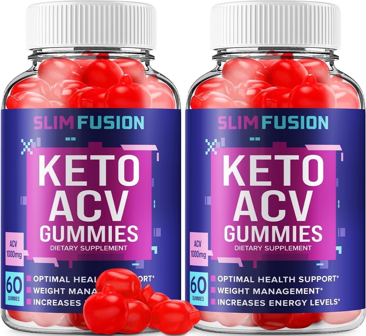 2 Pack Slim Fusion Keto ACV Gummies - Advanced Formula Slim Fusion Keto ...