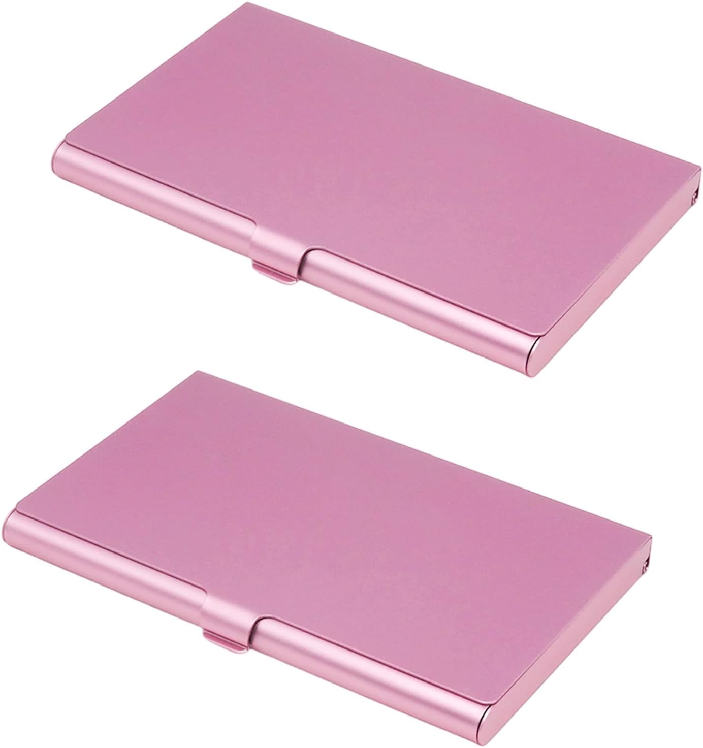 2 Pack Slim Metal Business Card Holder Case, Flip Cover Credit Business ...