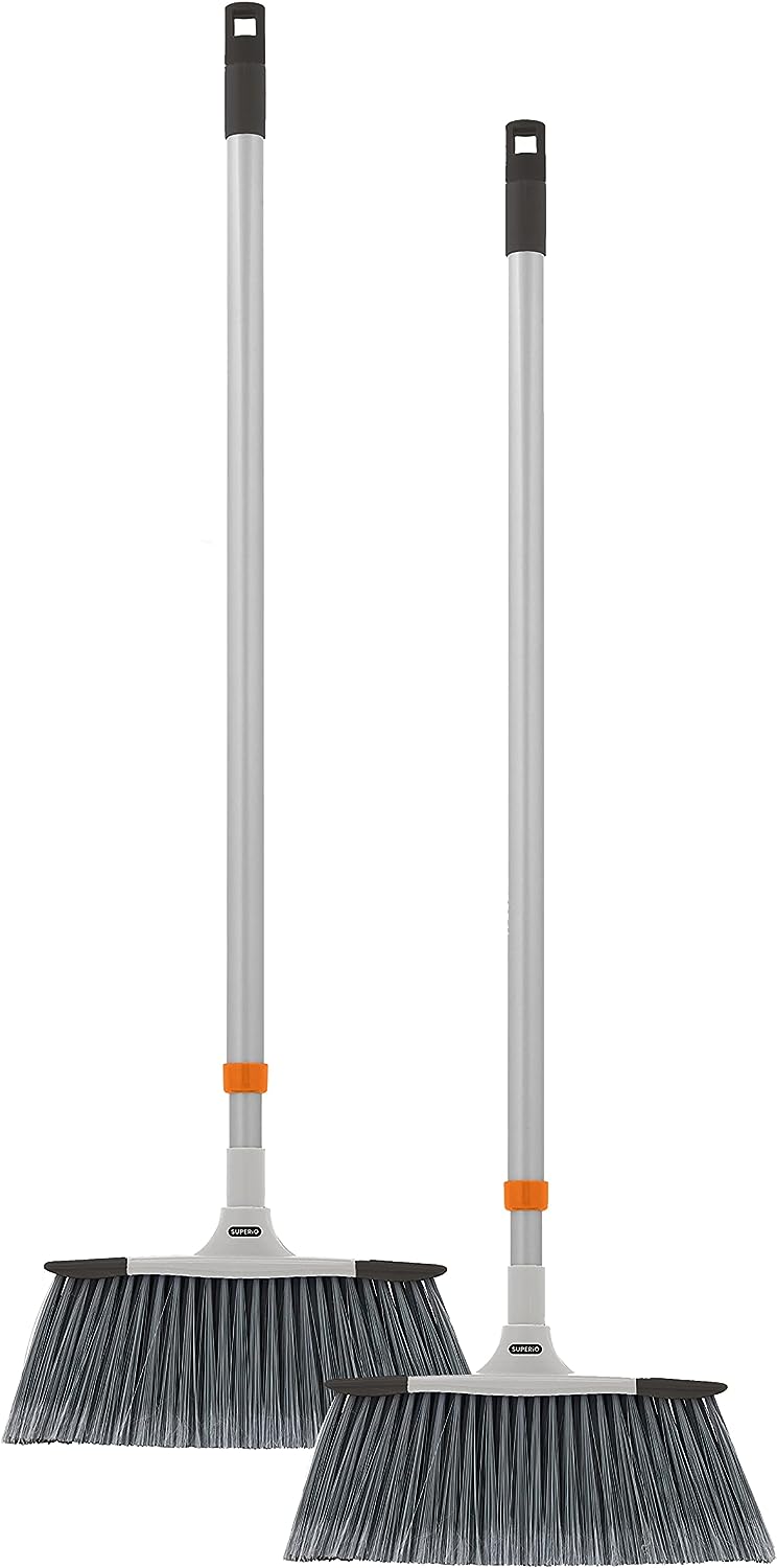 2 Pack Slim Telescopic Broom, Grey - Walmart.com